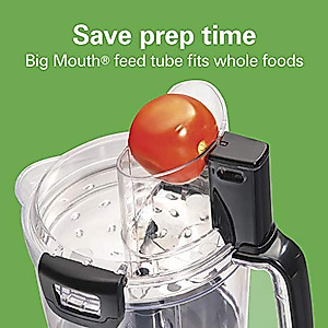 Hamilton Beach Stack & Snap Food Processor and Vegetable Chopper, BPA Free, Stainless Steel Blades, 14 Cup + 4-Cup Mini Bowls, 3-Speed 500 Watt Motor, Black (70585)