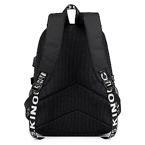 FSRONGXI 17Inch Bankugo Backpack Toga Laptop Backpacks Large Casual Daypack Anime Backpack with USB Charging Port (A)