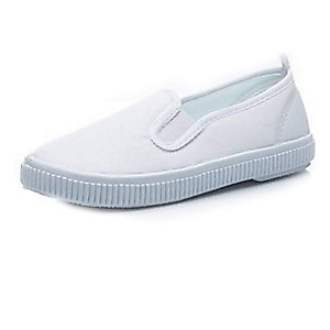 Unpafcxddyig Kids Sneakers Athletic Running Tennis Sport Shoes Light Weight Slip on Toddler 8,White a