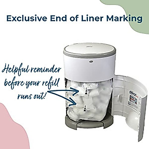 Dekor Classic Diaper Pail Refills | 2 Count | Most Economical Refill System | Quick & Easy to Replace | No Preset Bag Size – Use Only What You Need | Exclusive End-of-Liner Marking | Baby Powder Scent