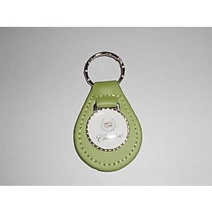 ELDORADO SEVILLE DEVILLE FLEETWOOD CALAIS ALLANTE LOGO LEATHER KEYCHAIN - LIME GREEN