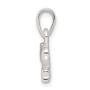 Sterling Silver I Love Music Pendant QQC6118