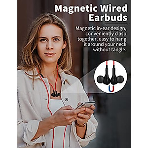 Usb C Headphone Wired Earbuds Magnetic in-Ear Type C Earphone with Microphone for Samsung Galaxy A53 S23 Ultra S22 S21 S20 Google Pixel 7 6 6a iPad 10