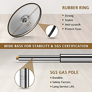 VATROS Bar Stools Set of 2, Adjustable Bar Stools with Back and Footrest, PU Leather Upholstered Swivel Counter Height Bar Stools for Home Kitchen Island-Black