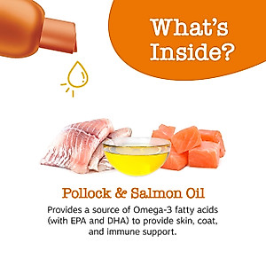 Zesty Paws Wild Alaskan Fish Oil for Dogs & Cats - Pollock & Salmon Oil Blend - Omega 3 Fatty Acids EPA & DHA for Pets - for Sensitive Skin + Coat Health - Immune System Support - 32 fl oz