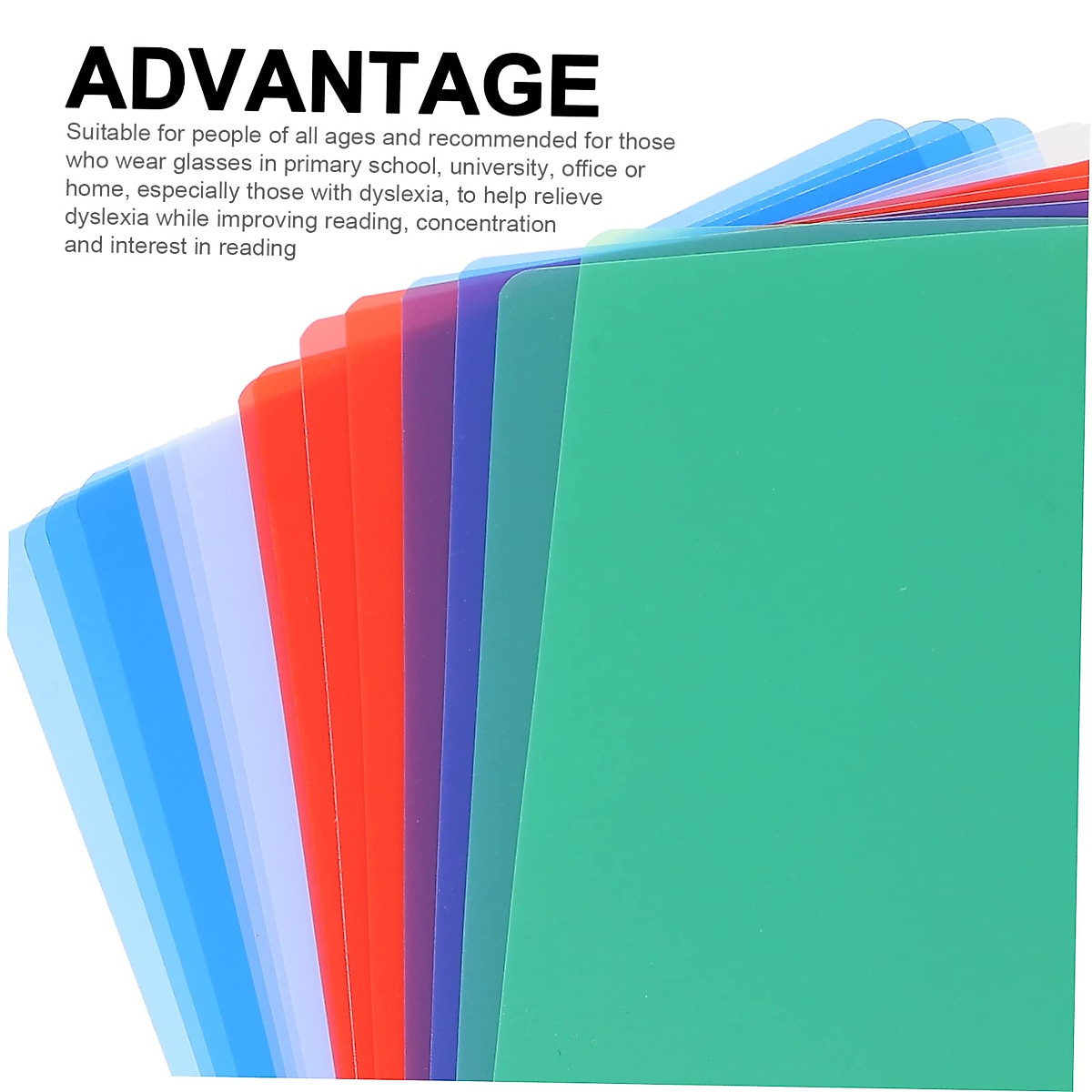 GATHINESS 16pcs Translucent Reading Strip Epoxy Resin Mat Dyslexia Reading Strips Clipboard Plastic A4 Kids Cutting Board - Craft Mat Dyslexia Tools for Kids Tools PVC Clay Test Paper Child