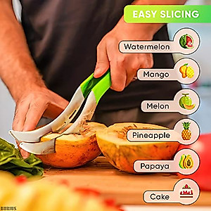Stainless Watermelon Slicer Cutter Tool - Easy Slicer Watermelon and Pineapple Cutter Slicer Stainless Steel Vegetable Cutter - Cutters for Fruit Cut Outs Unique Kitchen Gadgets Watermelon Knife