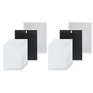 PUREBURG HR900 True HEPA Replacement Filter Set Compatible with Winix HR900 Ultimate Pet Air Purifier, Part# 1712-0093-00 /Filter T & 1712-0094-00 /Filter U,H13 3-Stage Activated Carbon,2-Pack