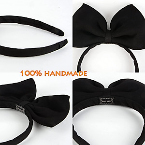 Hoshin Bow Headbands Headdress for Women and Girls, Perfect Hair Accessories for Alice in Wonderland Cosplay (Black)