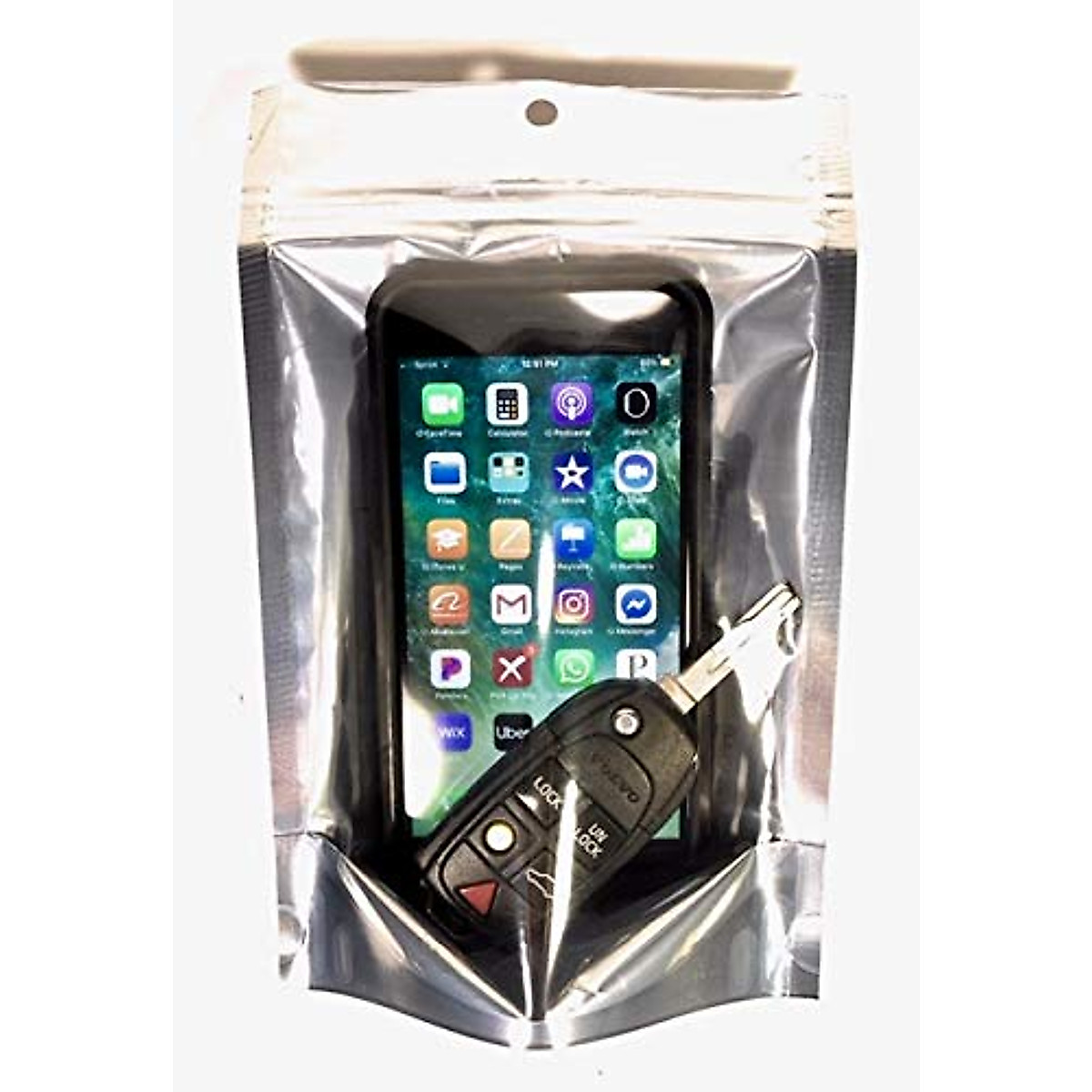 Smell Proof Mylar Food Storage Bag (50 Pack) 1 Ounce Clear Front Heavy Duty Ziplock 6x9x3 Inch Stand Up Leak Proof Foil Pouch w Hang Hole. Heat Sealable with Iron.