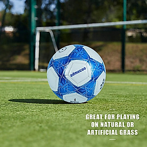 admecoo Light Up Soccer Ball Glow in The Dark Soccer Ball Size 3/4/5 with Needles and Pump Ball for Men Youth and Adult Night Games