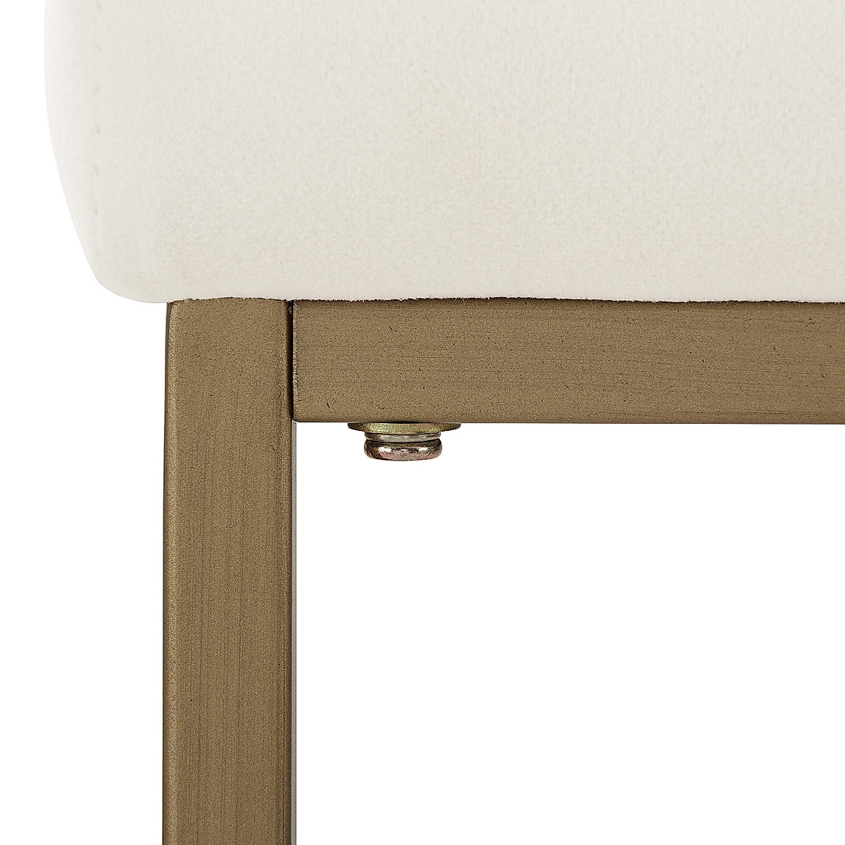 Crosley Furniture Harlowe Upholstered Seat Counter Height Bar Stools Set of 2, Kitchen and Dining, Crème and Gold
