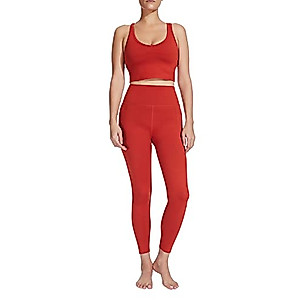 Sage Collective Women's High Rise 7/8 Leggings Moisture Wicking Tummy Control Slimming Stretch Athletic High Waisted Yoga with Side Pockets, Tetra, Small