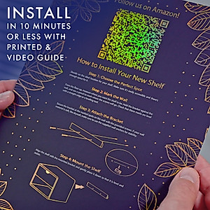 Comfify Modern Floating Nightstand with Drawer – Small, Compact, Minimalist Bamboo Wall-Mount Bedside Shelf, – Midcentury Design, Easy Installation, Clear Instructions - Warm Bamboo Finish