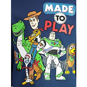 Disney Pixar Toy Story Toddler Boys Fleece Hoodie and Jogger Pants Outfit Set Navy/Grey 2T