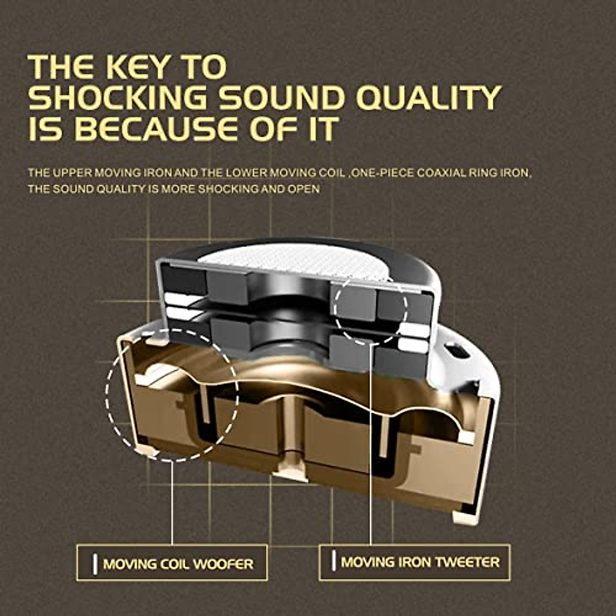 Sabbat E16【Astria Coaxial Acoustic Architecture】 Wireless Earbuds Blutooth 5.2 in-Ear HiFi Stereo Headphones with Built-in Mic and Charging Case Suitable for iOS, Android(Mystic Black)