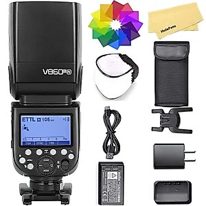 Godox V860III-N Camera Flash for Nikon Camera Flash Speedlight Speedlite Light,2.4G HSS 1/8000s,480 Full-Power Flashes,7.2V/2600mAh Li-ion Battery,0.01-1.5s Recycle Time,10 Levels LED Modeling Lamp