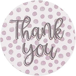 Pink Thank You Sticker Roll, Round Labels (1.5 Inches, 1000 Pack)
