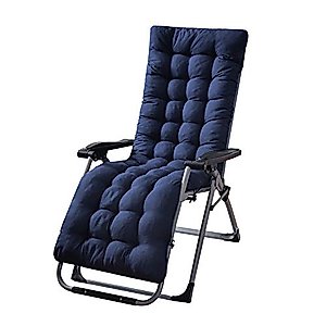 Moonase 67 Inch Patio Chaise Lounger Cushion, IndoorOutdoor Rocking Chair Sofa Cushion with Ties and Top Cover,Non-Slip Sun Lounger Rocking Chair Swing Bench Cushion, Navy