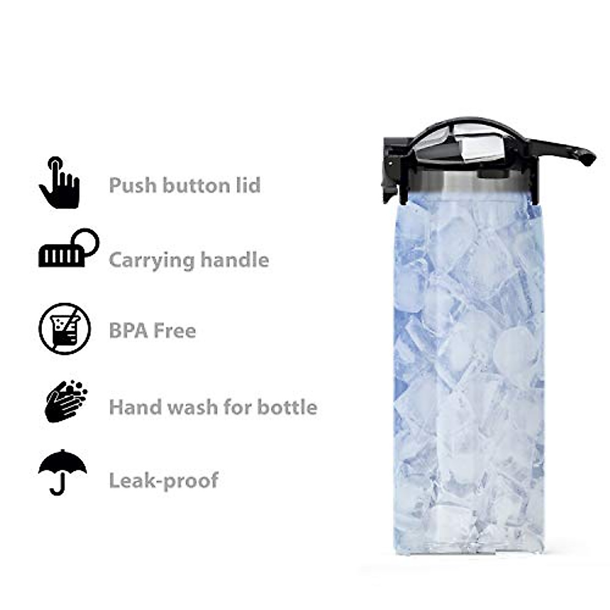 Zak Designs DC Comics Dinnerware 3 Piece Set Includes Plate, Bowl, and Water Bottle, Non-BPA, Made of Durable Material and Perfect for Fans (18/8 Stainless Steel, Batman)