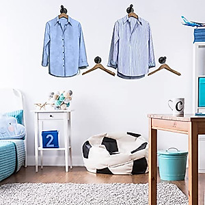 Industrial Pipe Clothes Bar Wall Mounted Rustic Metal Garment Rack Heavy Duty Hanger Holder Laundry Room Boutique Store Clothing Display Black