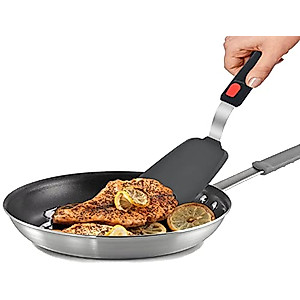 2 Pack Flexible Silicone Spatula Turner, 600°F Heat Resistant Silicone Spatula Set for Nonstick Cookware, Kitchen Silicone Cooking Utensil Set for Egg Pancake Flipper/Heat Resistant Silicone Grip