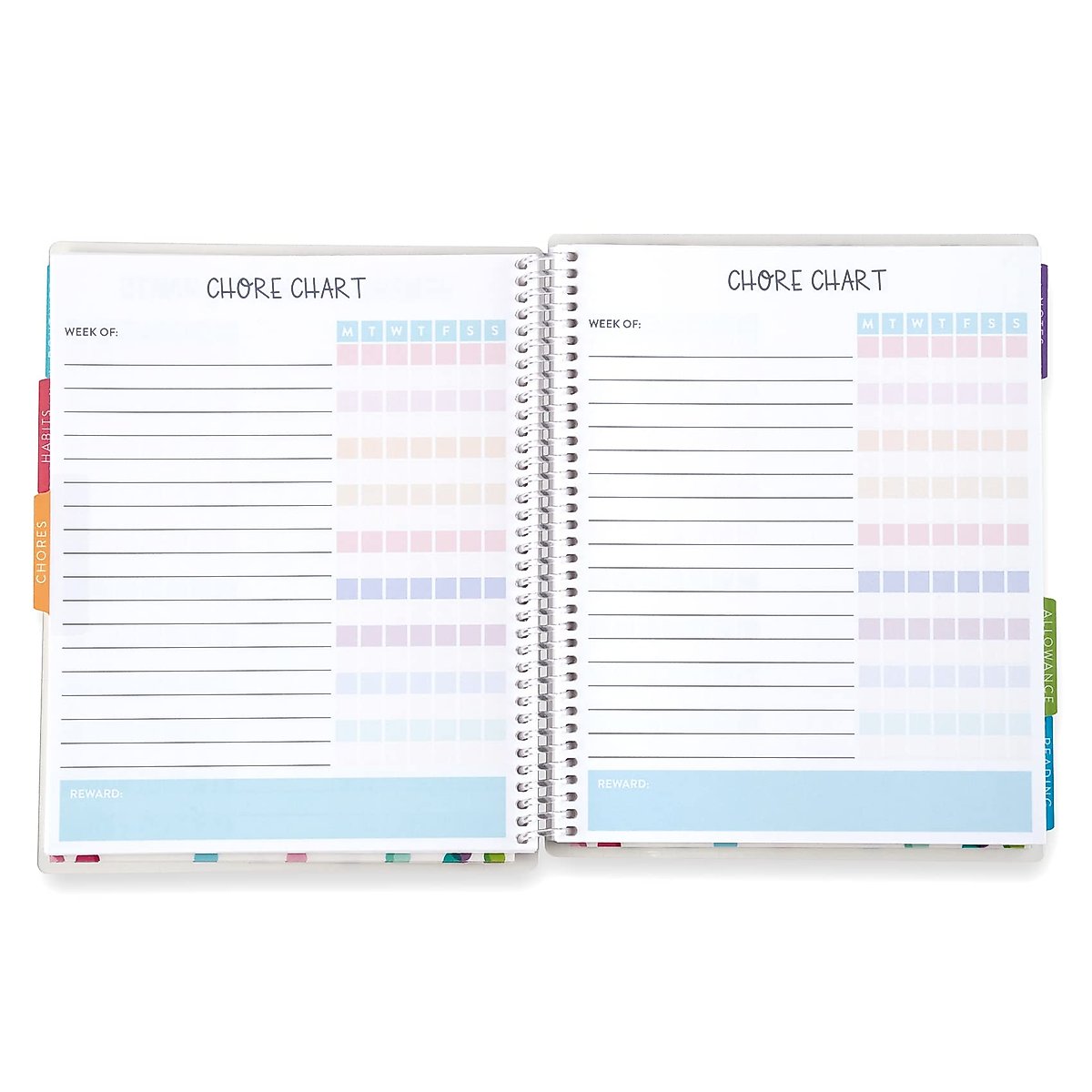 Erin Condren 7" x 9" Coiled Prompted Notebook - Kids Ultimate Checklist. 160 Perforated Pages of 80Lb Mohawk Paper. Age-Appropriate Trackers and Checklists with 6 Tabs