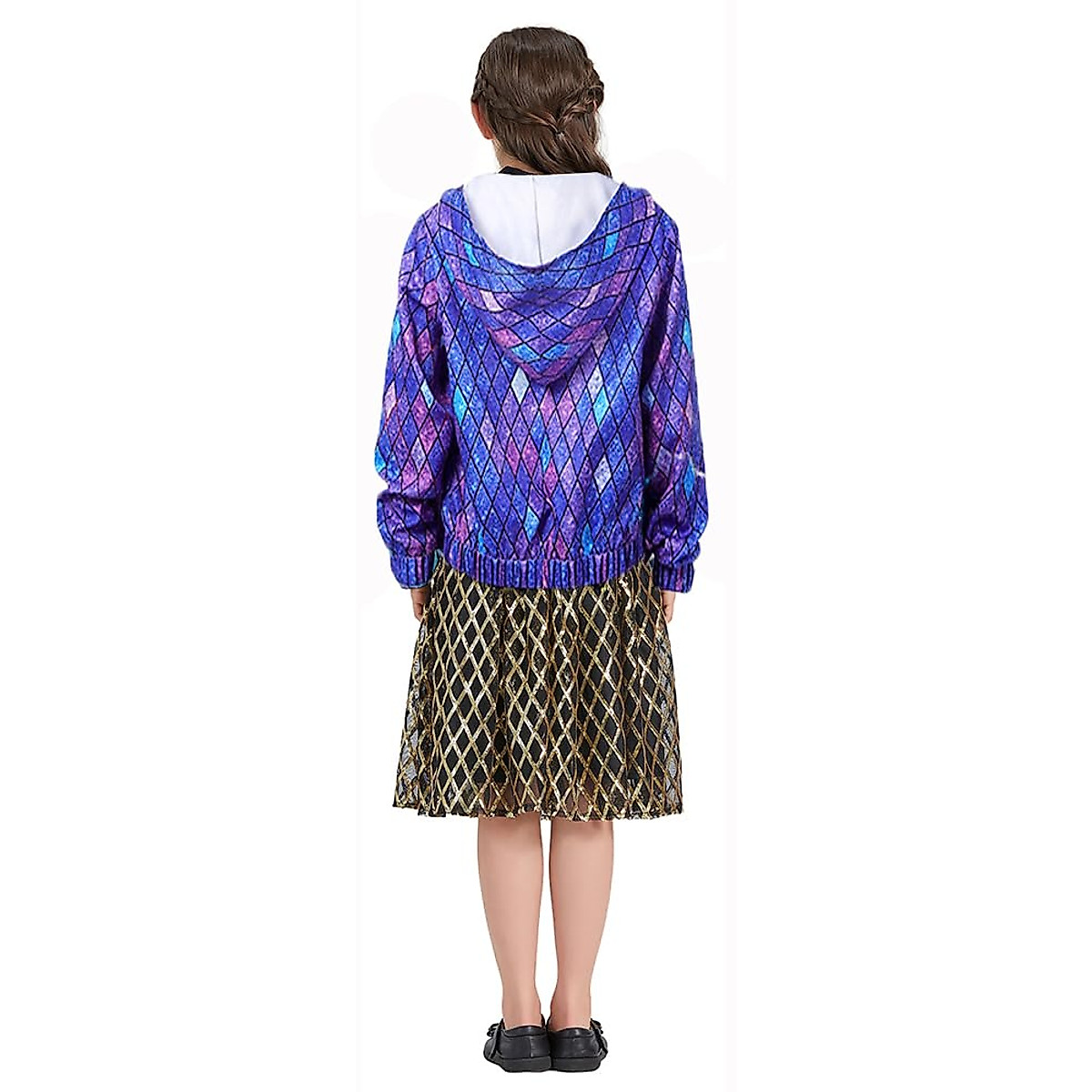 EOILFM Halloween Girls Elemental Ember Costume Cosplay Dress Set Outfit Coat Dress Up Pretend Play Toddler for Kids 9-10T