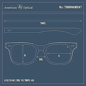 AO Tournament Sunglasses - Woodgrain - Calobar Green AOLite Nylon Lenses - 52-20-145