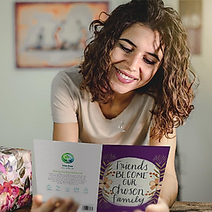 Tree-Free Greetings - Birthday Cards - Artful Designs - 1 Card + Matching Envelopes - Made in USA - 100% Recycled Paper - 5"x7" - Chosen Family (GO65247)