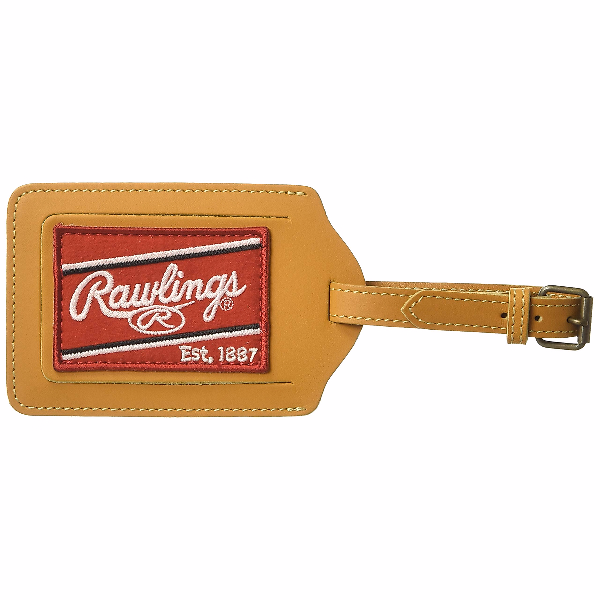 Rawlings | Heart of the Hide Luggage Tag | Tan | 4.5' x 2.5'