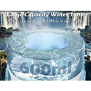 Portable AC Air Conditioner Fan, Evaporative Mini Air Conditioner with 3 Speeds 7 Colors, 600ML Large Water Tank Air Cooler, Misting Humidifier Small Desk Cooler Fan for Room, Home, Car and Office