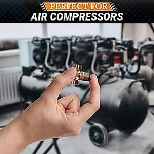 1/4 Air Valve Air Compressor Drain Valve - High Flow Air Fittings Portable Air Tank Valve Air Compressor Parts Water Line Adapter Petcock Valve - Home Improvement Air Compressor Fittings Water Valve
