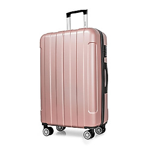 FOCHIER F Carry On Luggage Airline Approved with Spinner Wheels,PC+ABS, 20inch Hard Shell LIghtweight Small Travel Suitcase Carry-On Suitcase With Wheels & TSA Lock,Rose Gold