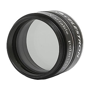 Celestron – Variable Polarizing Moon Filter for Telescopes – Fits 1.25" Telescope Eyepieces – Adjustable 1-40% Light Transmission – Perfect Filter for Moon, Venus, and Double Star Viewing