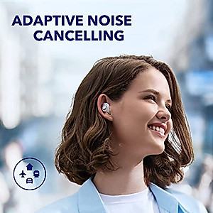 soundcore by Anker Space A40 Adaptive Active Noise Cancelling Wireless Earbuds, Reduce Noise by Up to 98%, Ultra Long 50H Playtime, Hi-Res Sound, App Customization, Wireless Charge (Renewed)