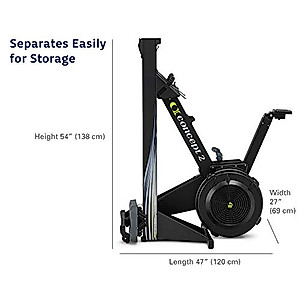 Concept2 RowErg Indoor Rowing Machine with Tall Legs - PM5 Monitor, Device Holder, Adjustable Air Resistance, Easy Storage