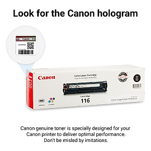 Canon Genuine Toner, Cartridge 116 Black (1980B001), 1 Pack, for Canon Color imageCLASS MF8050Cn, MF8080Cw Laser Printer (CNMCRTDG116BK)