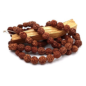 Rudraksha Mala Beads Necklace With 108 Prayer Beads for Japa, Meditation, And To Increase Calmness