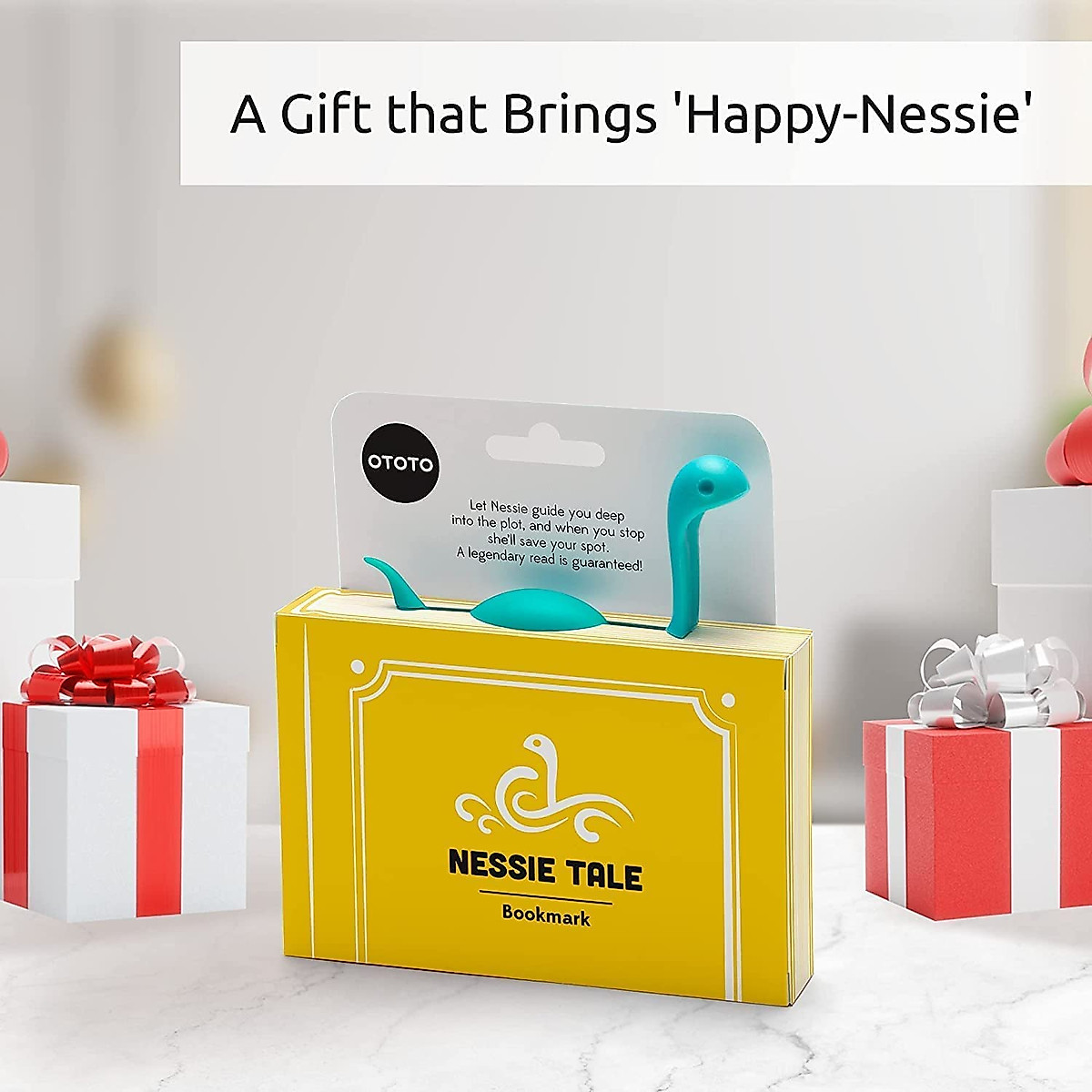 OTOTO Nessie Tale Book Mark - Turquoise Pagekeeper Bookmark - Unique Gifts for Readers, Women & Men, Book Markers - Pretty Bookmarks Lightweight Plastic Manga Bookmark for Girls, Boys, Kids