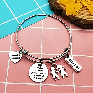 School Principal Gift Bangle Assistant Principal Bracelet Assistant Principal Jewelry End Of The Year Christmas Birthday Gift for Principal Retirement Gifts Appreciation Gifts for Assistant Principal