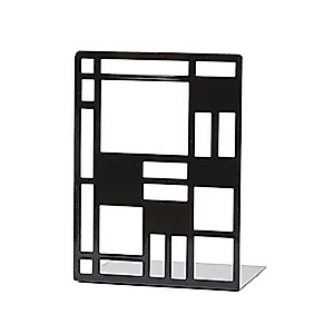 HALOU Heavy Duty Book End, Non-Skid Bookend, Metal Book Ends for Shelves, Book Support Stopper for Movies, Magazines,