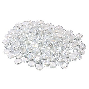 KIBOW 10-Pound Pack Fire Glass Beads for Gas Fire Pit, 3/4 Inch-Clear Color