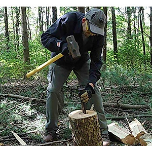 Edward Tools Classic Log Splitting Wedge (4 LB) - Heavy Duty Drop Forged Steel Head Wedge for Chopping Wood - Sharpened Edge for Quicker Log Splitting - Classic Campfire Tool