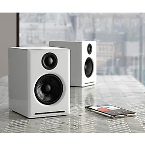 Audioengine A2+ 24 Bit Wireless Bluetooth Desktop Speakers - 60W Computer Speakers for Music and Gaming