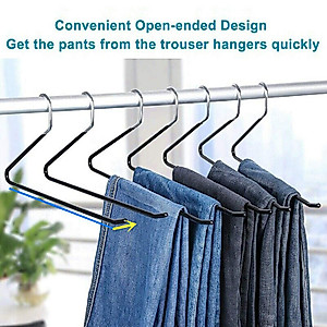 Corodo Pants Hangers, 20 Pack Non Slip Metal Pants Hangers Space Saving, Rubber Coating Short Neck Hangers