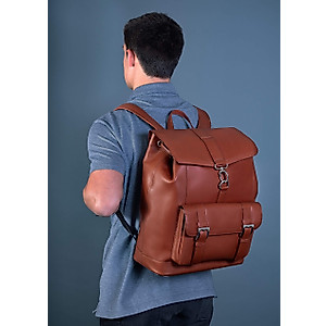 McKlein USA Women's Mcklein 88024: Leather Laptop Backpack, Brown, One Size
