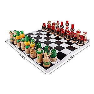 Chess Set Chess Pieces Chessman-Travel Nice Gift for Friends Game Collection Cartoon Character Type