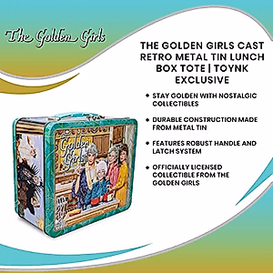Toynk The Golden Girls Cast Retro Metal Tin Lunch Box Tote Exclusive