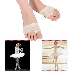 Lyrical Ballet Belly Dance Foot Thongs Dance Paw Pad Shoes Half Sole Foot Toe Pad Support Fitness Accessory Foot Thongs for Dance Girls